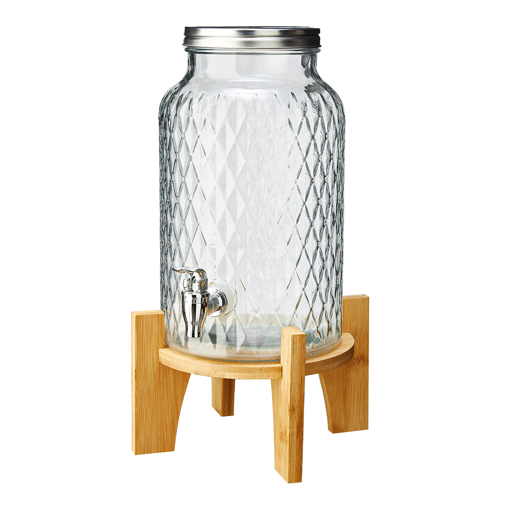 Leone Juice Dispenser with Bamboo Bracket 5.6L - Soteriou Professional